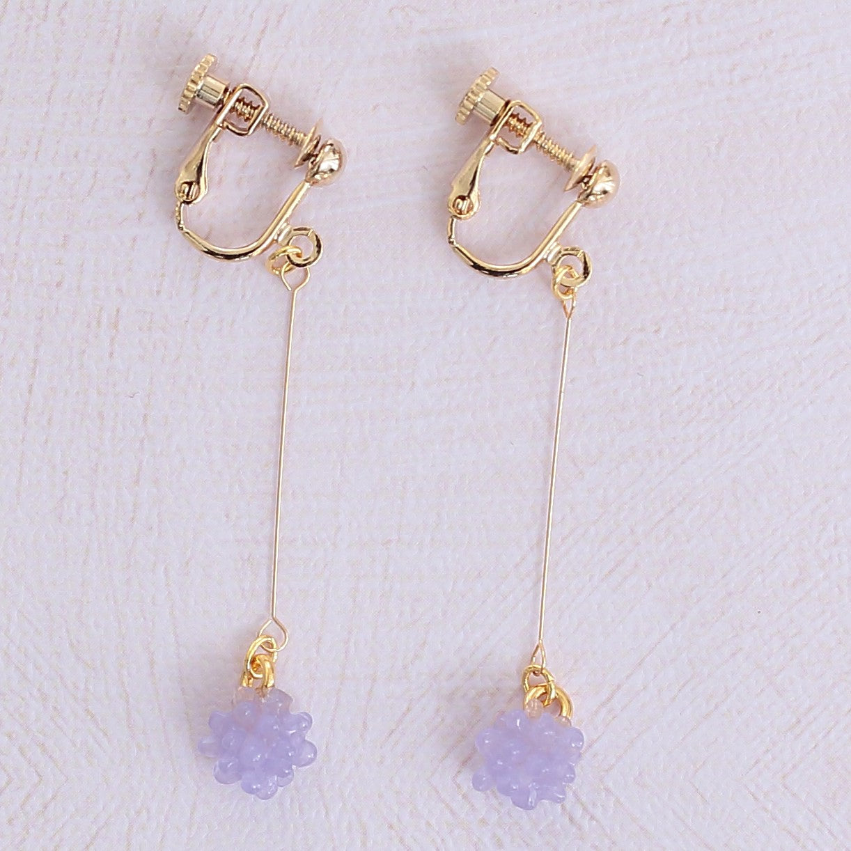 ロングこんぺい糖イヤリング パープル – nanaco plus+