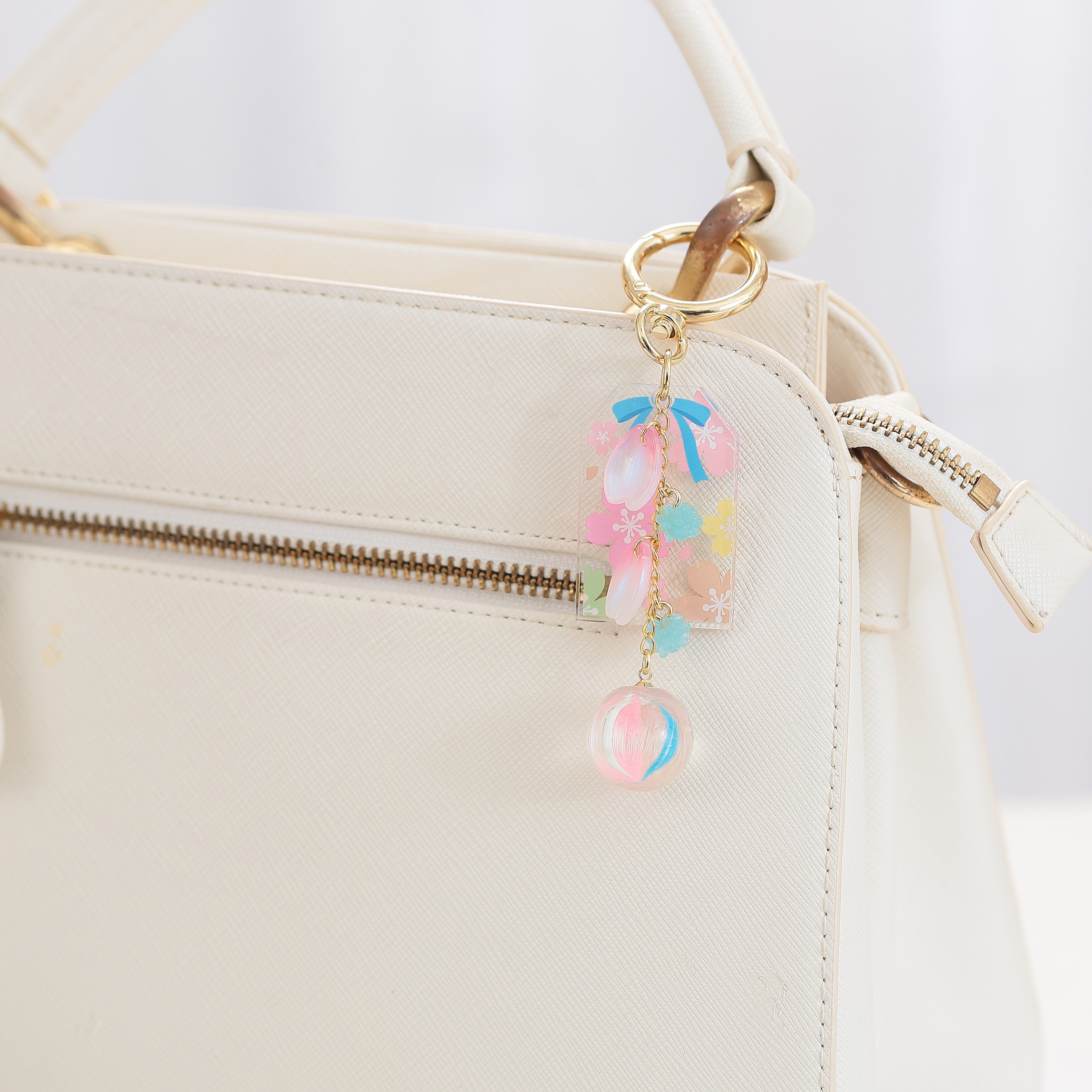 お守りバッグチャーム 桜ブルー – nanaco plus+